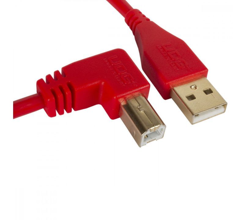 UDG USB Cable A-B 1M White Angled lead U5004RD